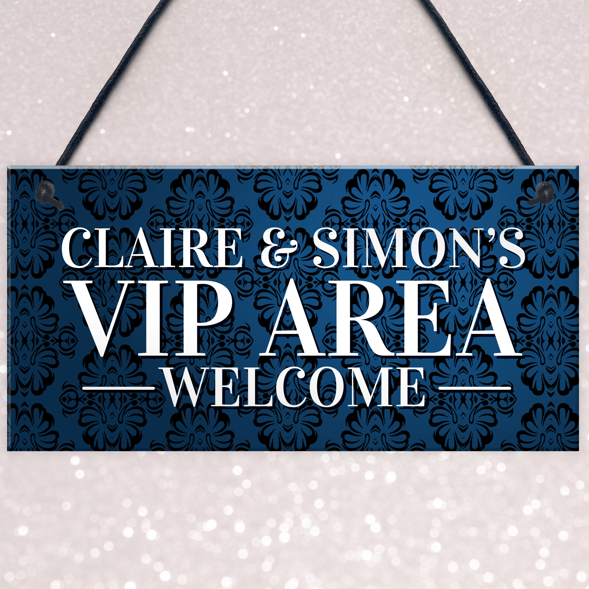 Personalised Vip Area Welcome Sign Novelty Home Bar Sign Garden Decor ...