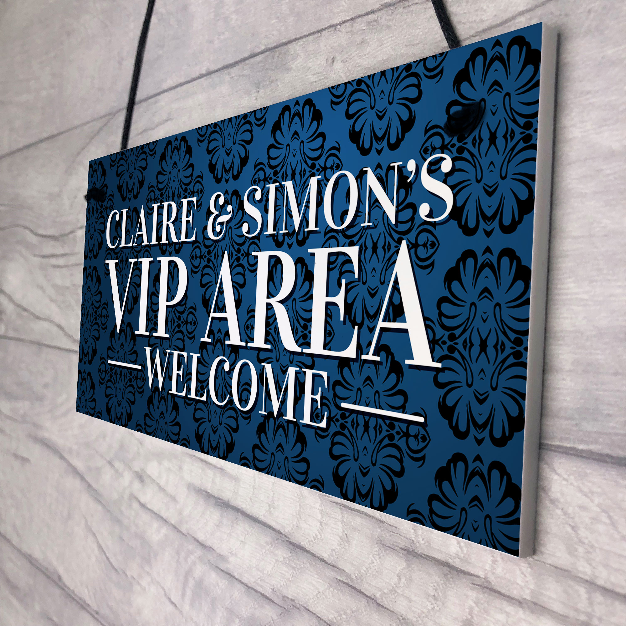 Personalised Vip Area Welcome Sign Novelty Home Bar Sign Garden Decor ...