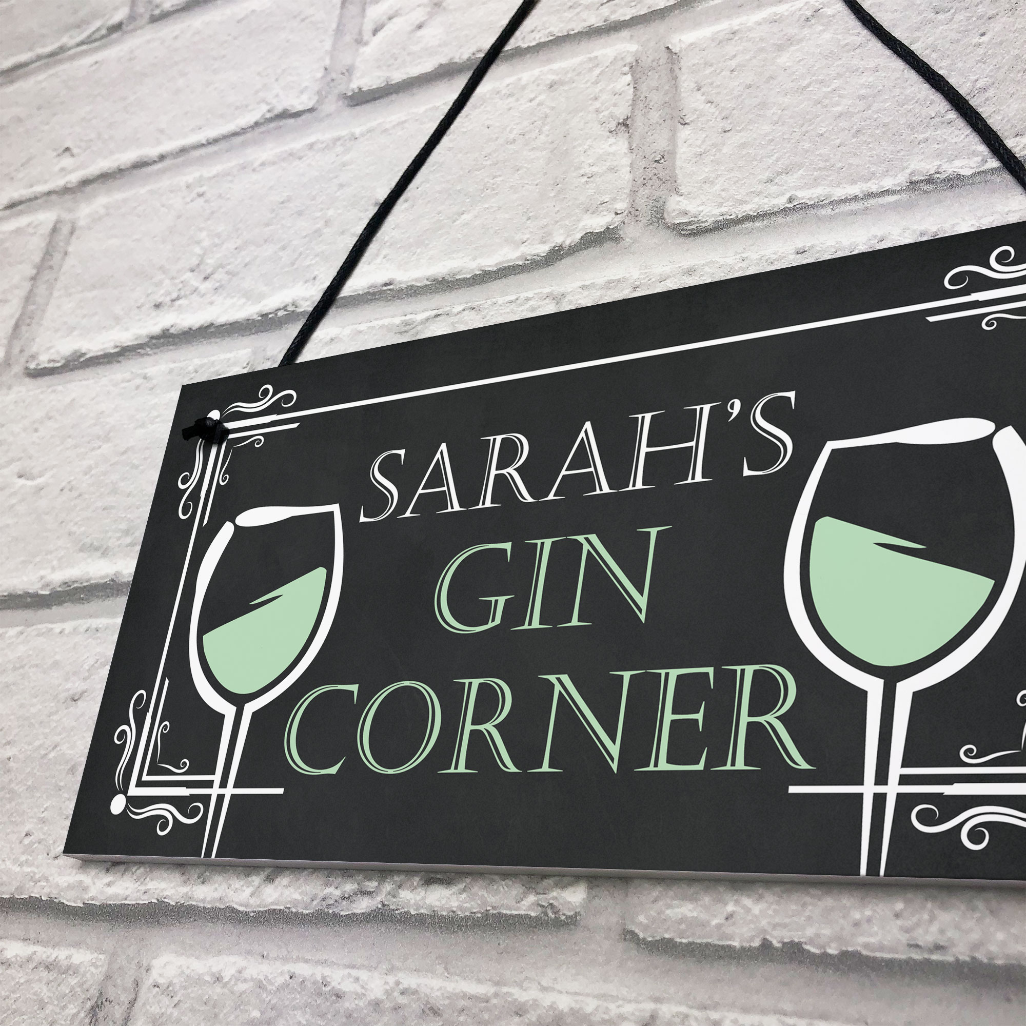 Personalised Gin Corner Home Bar Signs Novelty Garden Signs Gin Gifts ...
