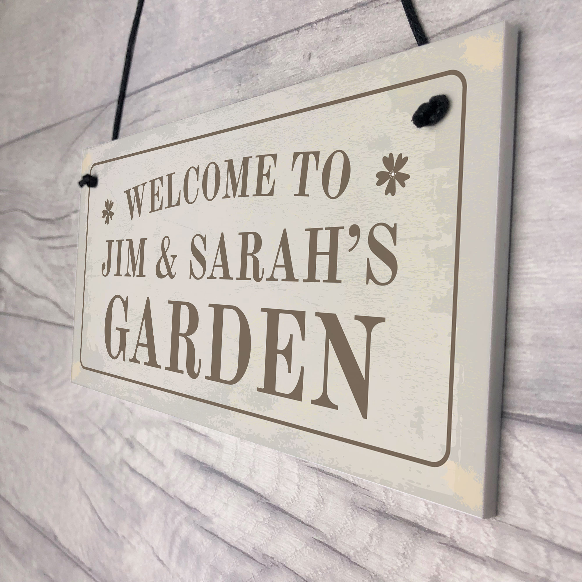 Personalised Hanging Garden Sign Gift For Your Home Garden Shed Decor ...