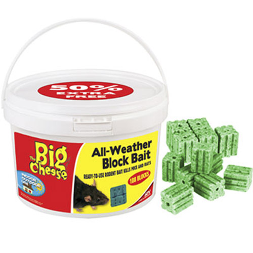 ALL WEATHER 108 BAIT BLOCK RODENT POISON RAT MOUSE MICE